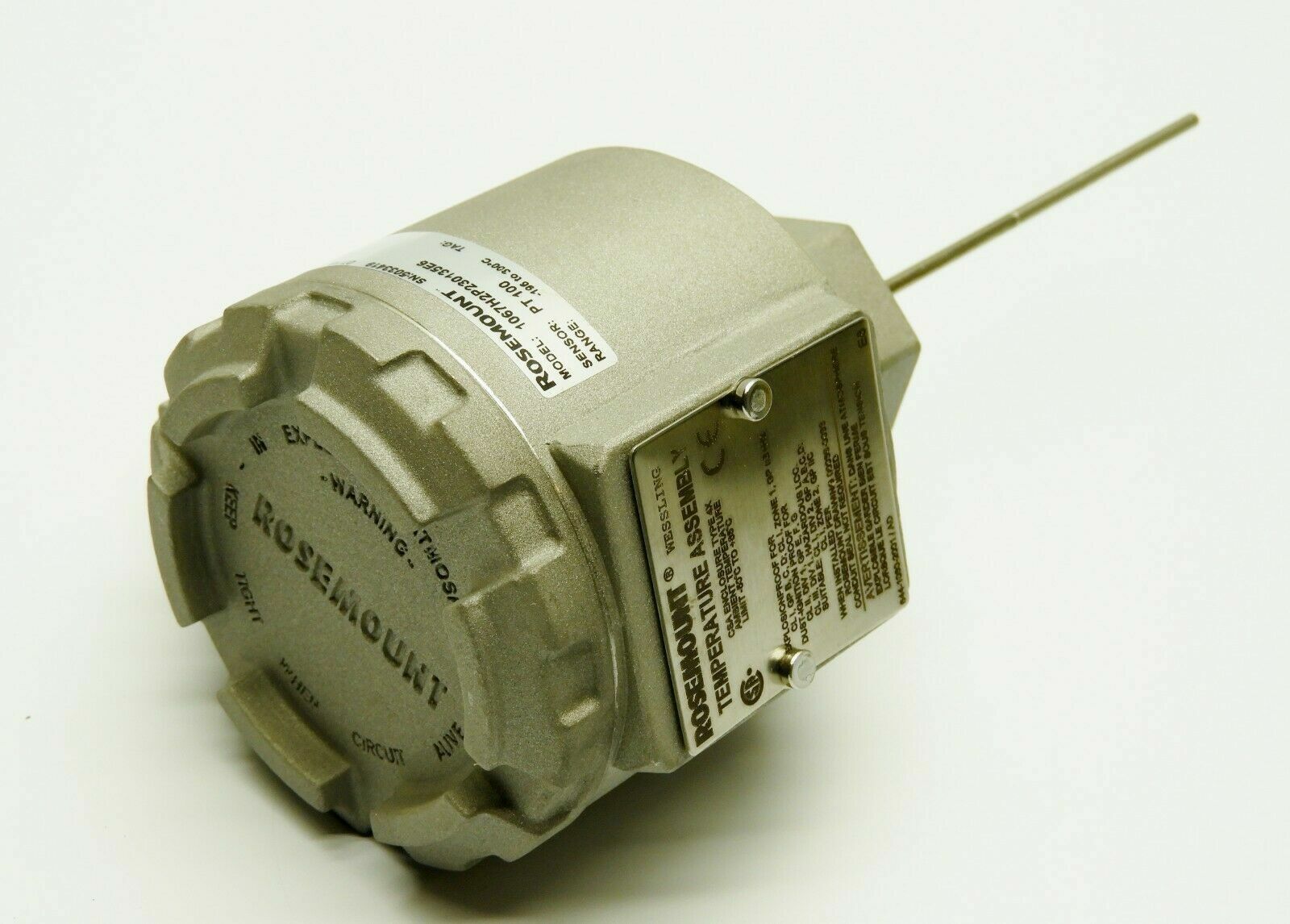 Rosemount 1067 Compact Temperature Sensor -196 to 300° C RTD Explosion ...