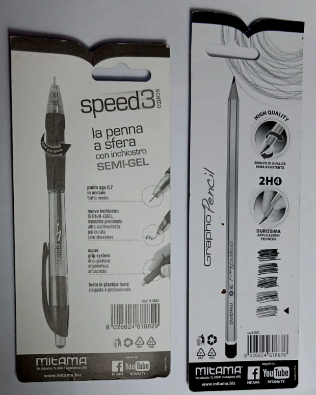 MITAMA Black Pen Speed Needle 0,7 IN Steel Box By 4 Pens + 2 Pencils 2H ...