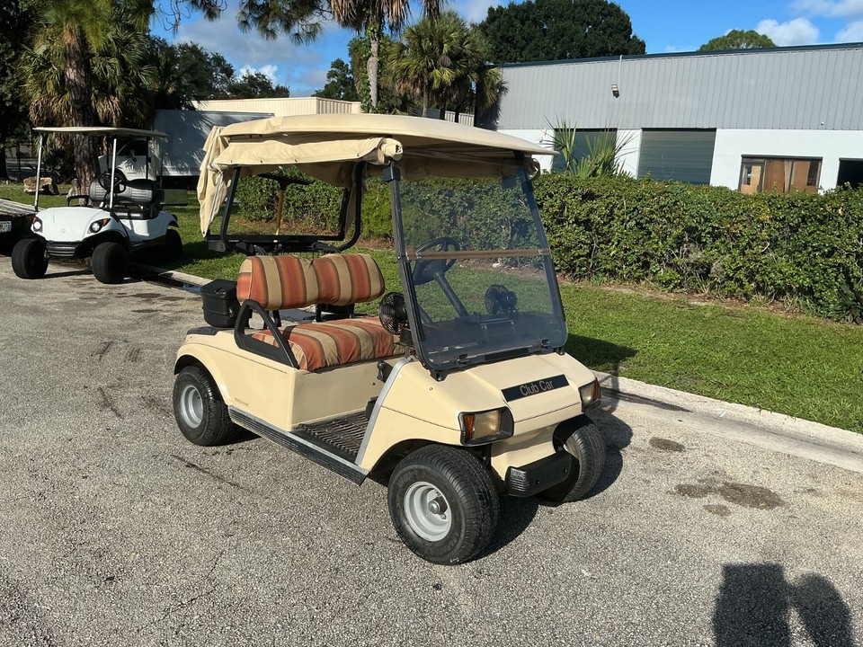 2000 tan club car ds 2 passenger seat golf cart electric charger ...