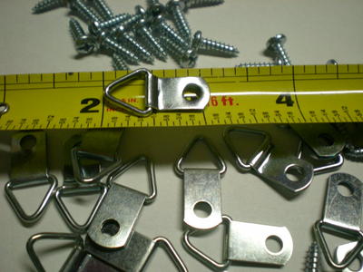 25 Swivel Top Triangle Hangers With Attaching Screws For Pictures ...