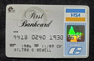 First Bankcard Visa Select credit card exp 1989 ~ our cb926 | eBay