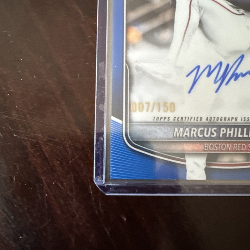 2025 Bowman Chrome Draft Marcus Phillips True Blue Refractor Auto /150 ...