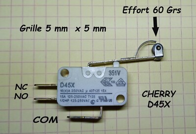 Micro switch / Micro rupteur CHERRY D45X Effort 60 Grs | eBay
