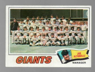 1977 Topps San Francisco Giants Team / Joe Altobelli #211 Excellent | eBay
