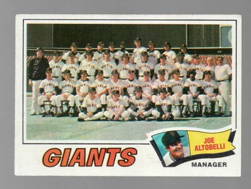 1977 Topps San Francisco Giants Team / Joe Altobelli #211 Excellent | eBay