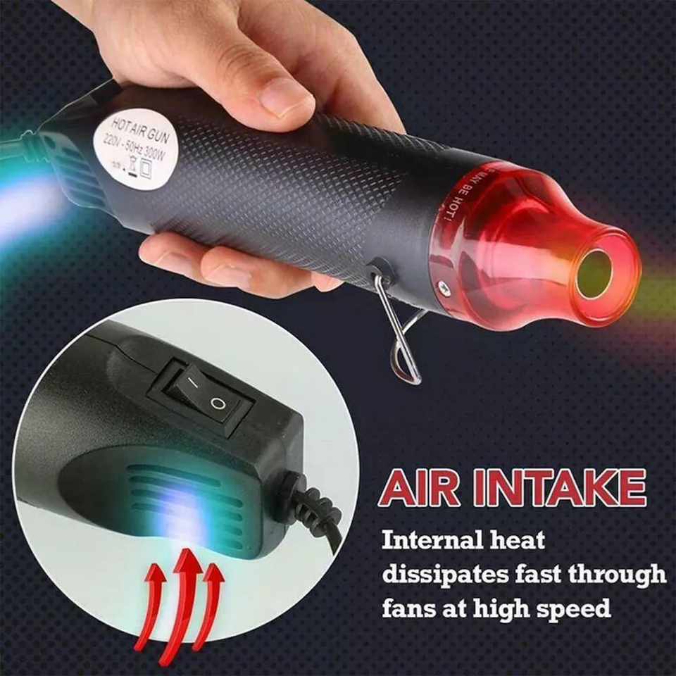 Mini Handheld Heat Gun Electric 300W Portable Heat Gun DIY Craft ...