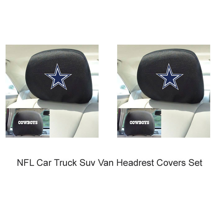 New 2pc Set NFL Pick Your Team Car Truck SUV Van Headrest Covers ...