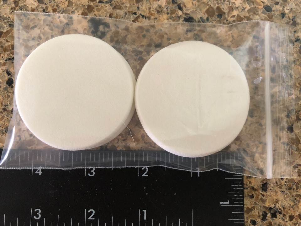 4 Round Buffed Edge LATEX FREE Sponge - Makeup Blending Cosmetic Pad ...