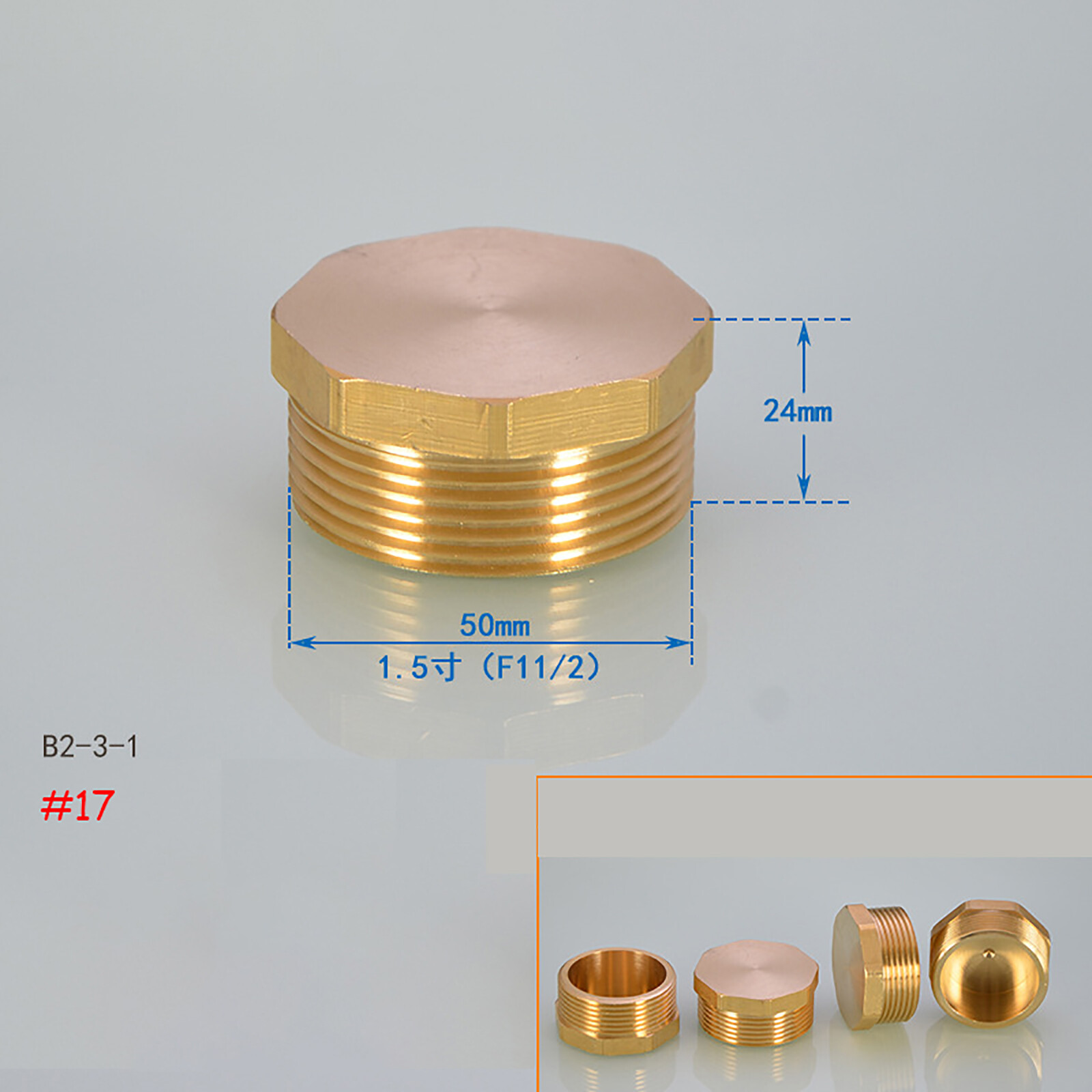 1/2"3/4"-1 1/2"Flanged Blanking Plug BSP Blanking Hex M&F Brass Fitting ...
