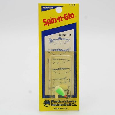 Vtg Wordens Spin-N-Glo Green White 112PLGR Size 12 Spinner Fishing Lures | eBay