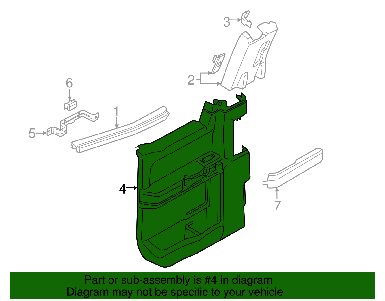 Genuine+Ford+Door+Trim+Panel+Lc3z-2627407-ca for sale online | eBay