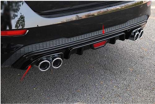 Black Rear Bumper Diffuser Lip Spoiler Refit Fit For Nissan Sentra 2020 ...