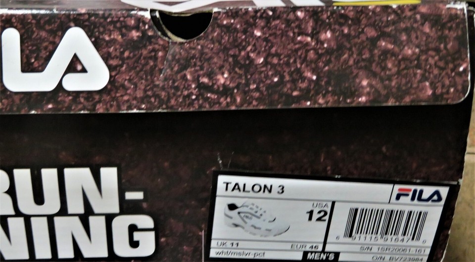 Fila Men's Talon 3 Sneaker Size 12 AUTHENTIC BRAND NEW with BOX | eBay