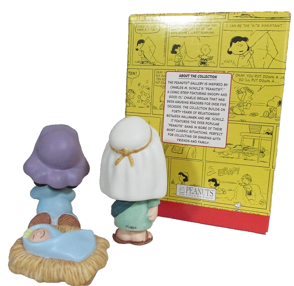 Snoopy Peanuts Hallmark The Holy Family Lucy Charlie Brown LE Christmas ...