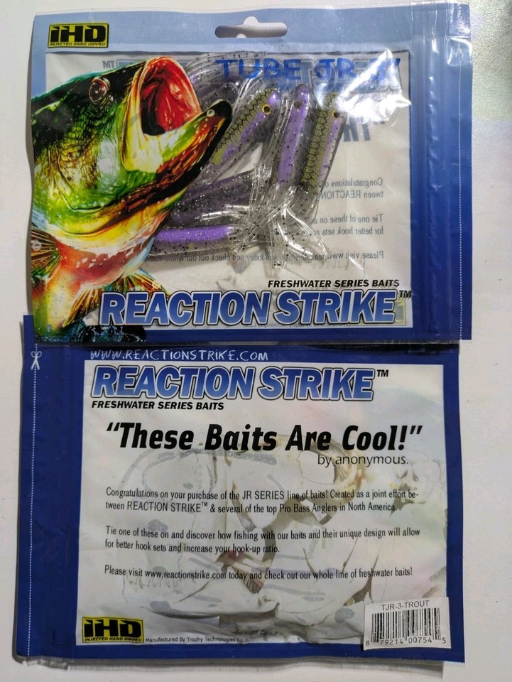 Reaction Strike Tube Jr. 3" Trout (2pks)/ 4" Baby Bass (2 Pks.) | eBay
