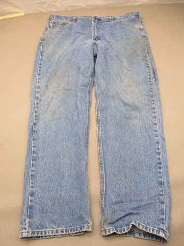 Carhartt Size 40x32 Mens Blue 100% Cotton Zip Fly Pockets Straight ...