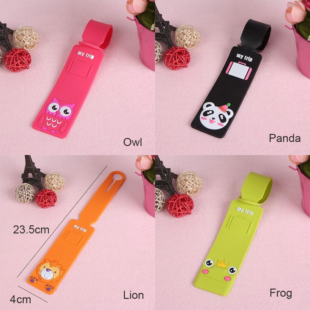 Handbag Tag Label Name ID Tags Baggage Suitcase with Strap Silicone ...