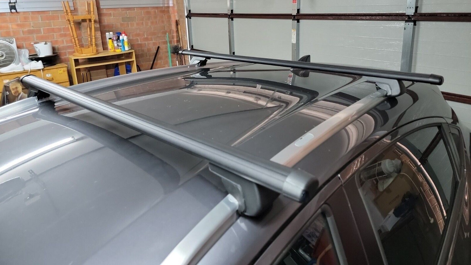 2x BLACK Cross Bars / Roof Racks for Byd Atto 3 2022-2024 Fits side ...