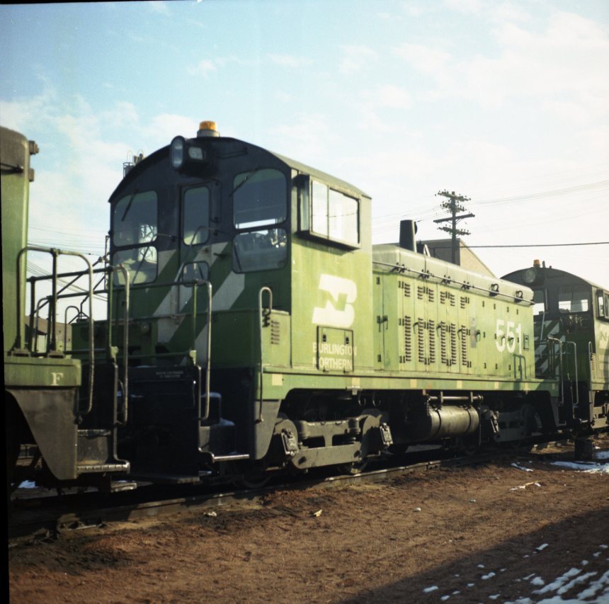 Burlington Northern Switcher #551 - Original 120mm Color Railroad ...