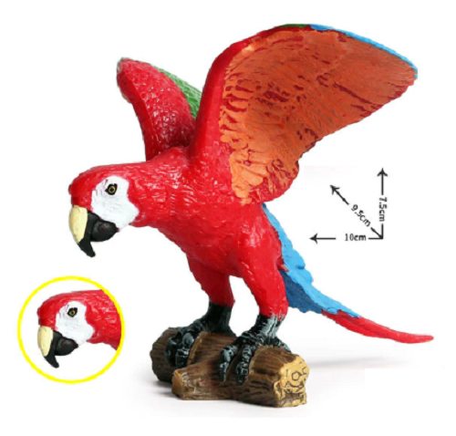 10cm Red Macaw Bird PVC Toy Parrot Wild Animal Figure Doll Kids Gift | eBay