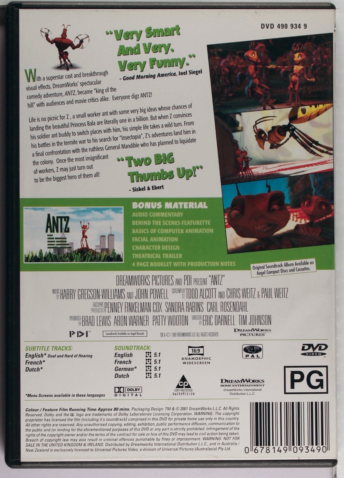 Antz (DVD, 1998) | eBay