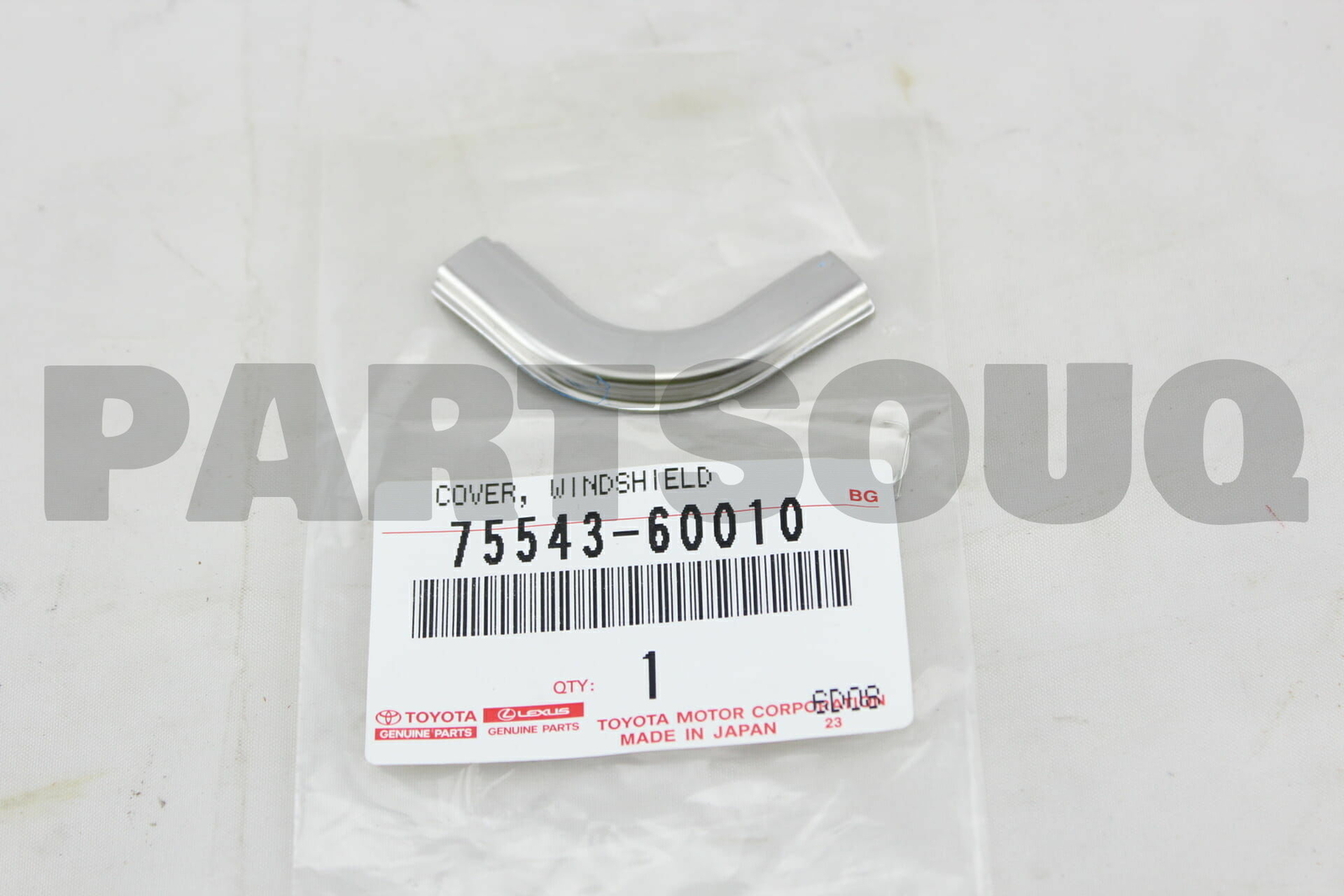 7554360010 Genuine Toyota COVER, WINDSHIELD MOULDING JOINT, LOWER 75543 ...
