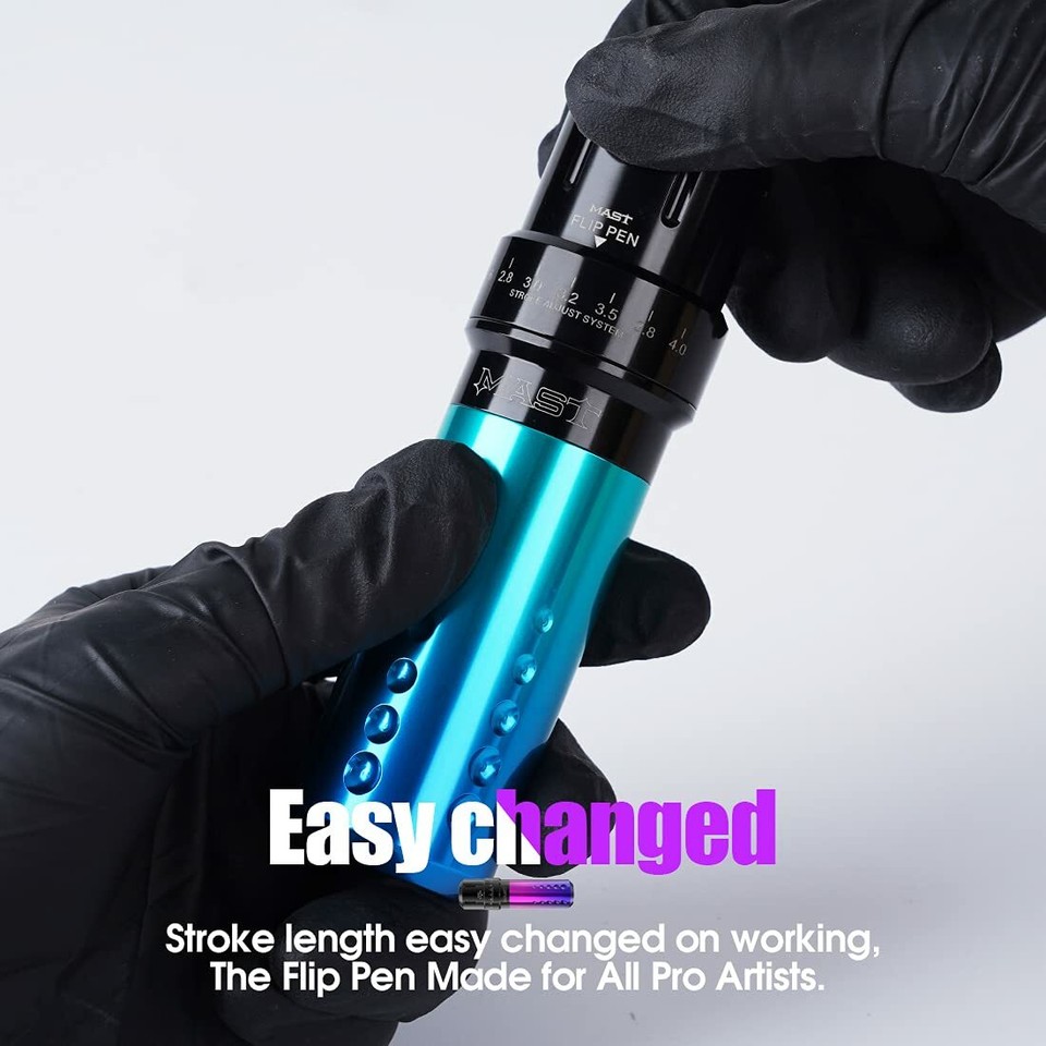 Mast Flip 2.6-4.0mm Six Stroke Rotary Tattoo Pen Machine Halo Power ...