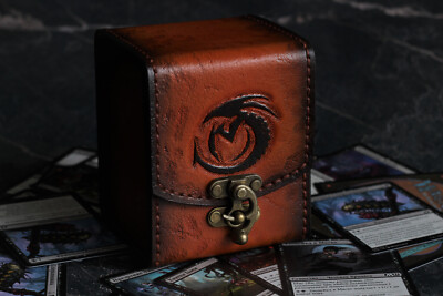 Leather MTG Sliver deck box 100 , MTG commander deck box , Mtg Custom ...