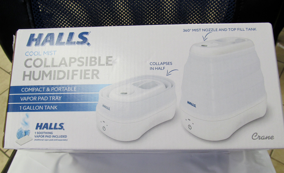 Crane HALLS® Collapsible Cool Mist Humidifier - 3.5L White (H) | eBay