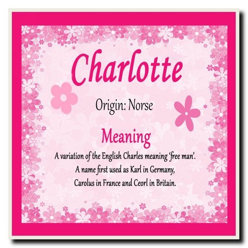 Charlotte Personalised Name Meaning Coaster | eBay