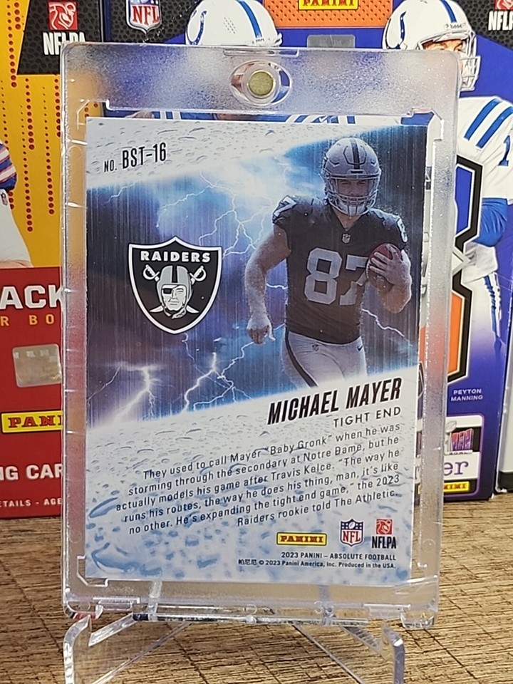 Michael Mayer RC By Storm 2023 Panini Absolute Raiders+ 1touch Case | eBay