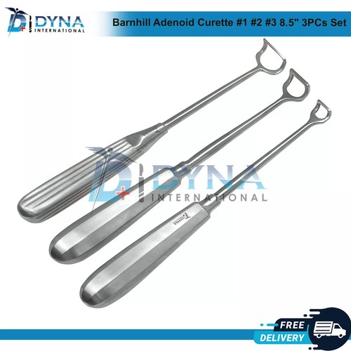 Barnhill Adenoid Curette #1 #2 #3 8.5" 3PCs Set ENT Surgical ...