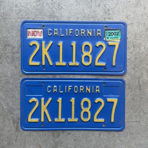 Vintage California Blue License Plates 2K11827 | eBay