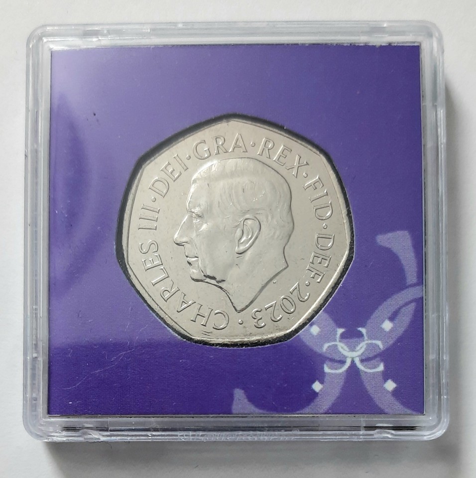2023 Salmon 50p Coin No Privy Mark King Charles UK Art Capsule Rarest ...