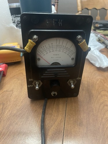 VINTAGE Bell System Ohms Points Tester Meter KS-8455 REAL GENUINE ...