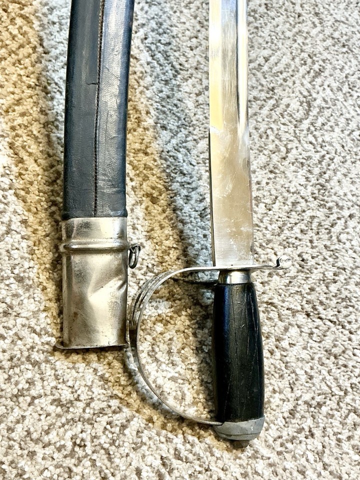 24 Inch Blade Sword 30 Inches Total With Black Sheath Maybe India Rough ...