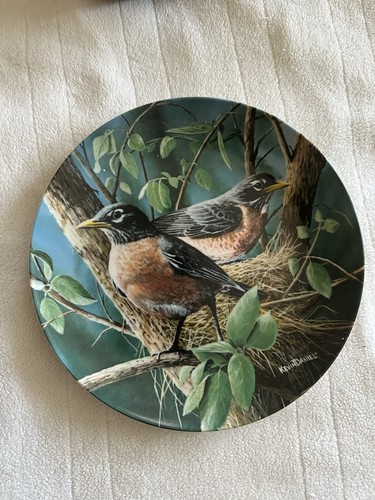 4-Edwin Knowles Birds of Your Garden - 'The Cardinal' Plate Kevin ...