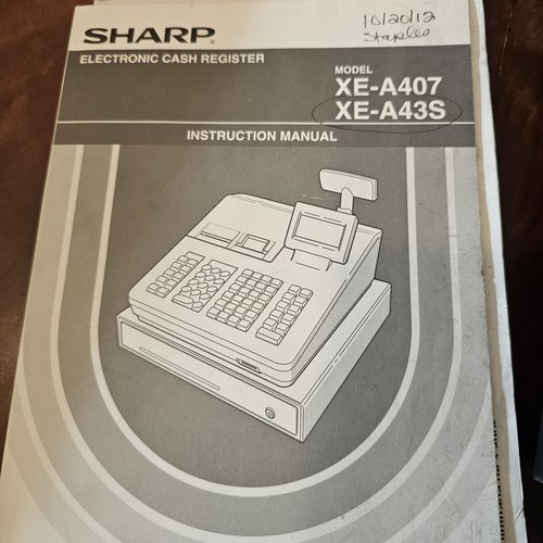 Sharp XE-A43S Electronic Cash Register With Keys/manual/tape | eBay