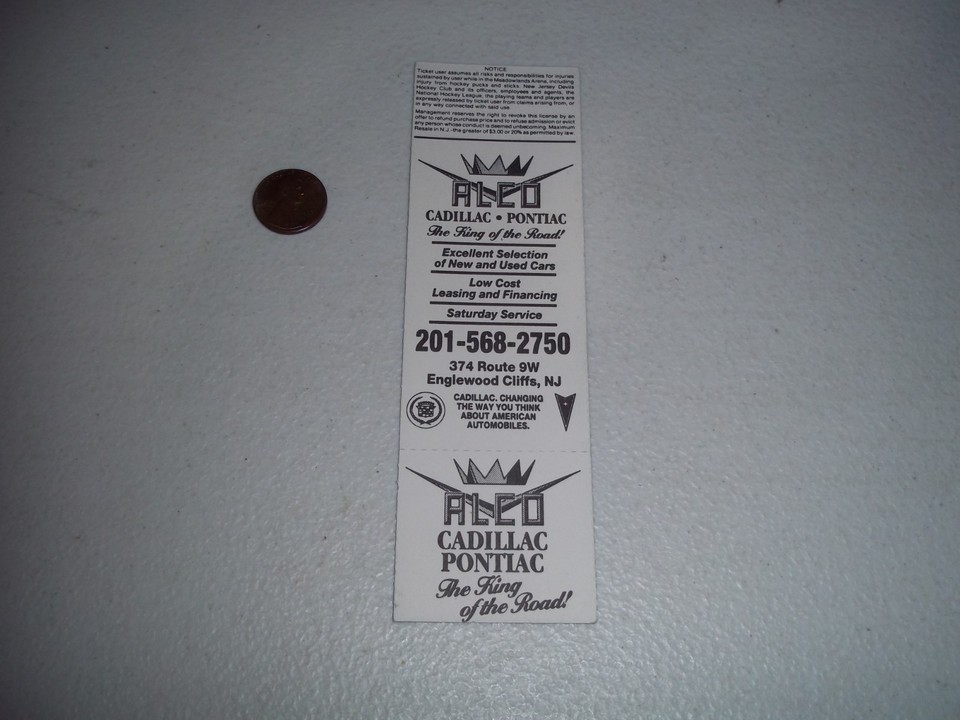 2/23/95 TAMPA BAY LIGHTNING VS NEW JERSEY DEVILS NHL HOCKEY TICKET STUB ...