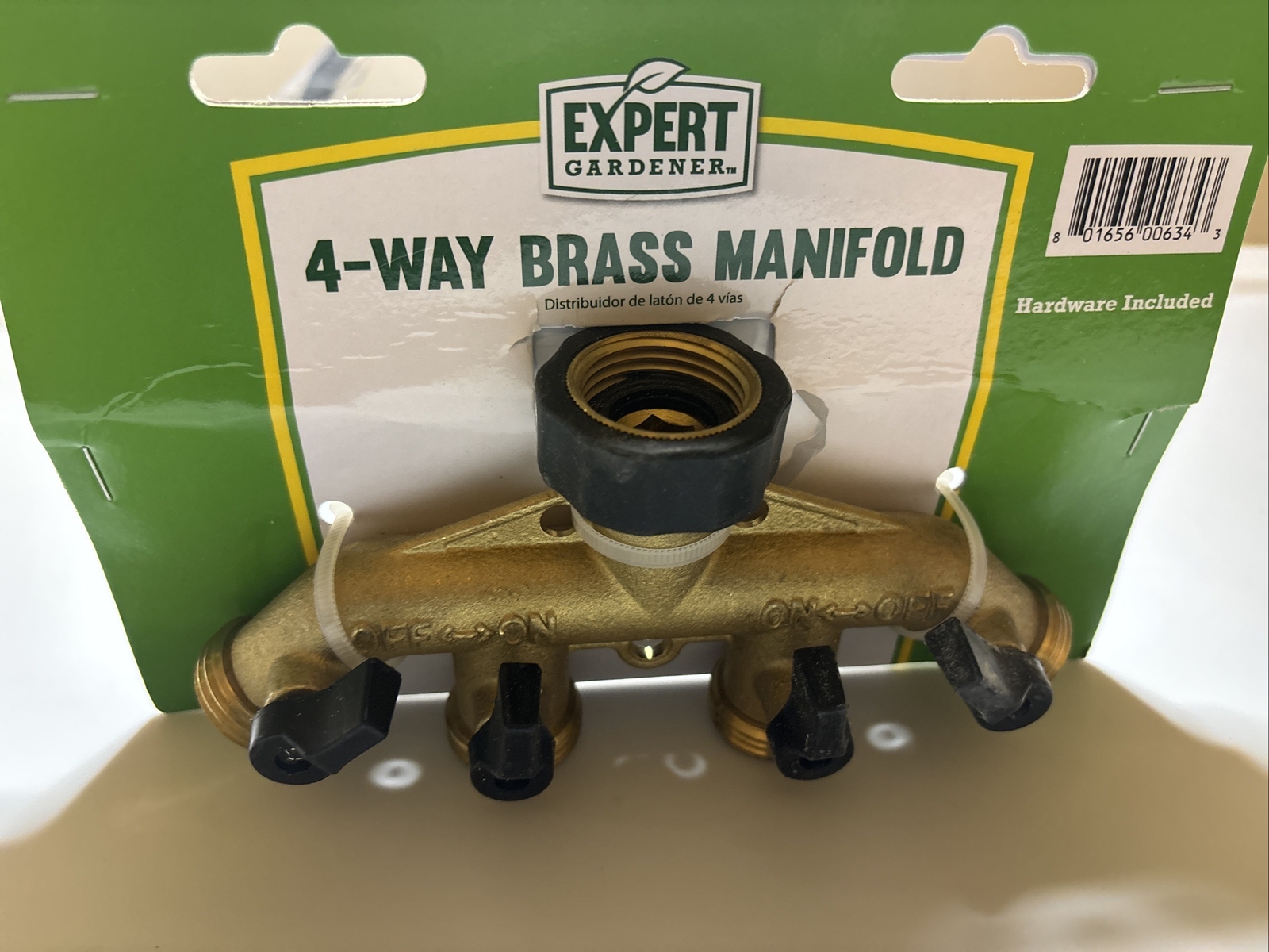 3/4" Expert Gardener 4 Way Brass Manifold, Brand New! | eBay
