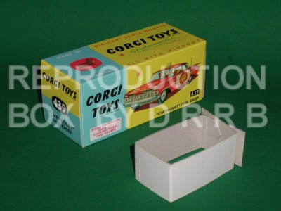 Corgi #439 Chevrolet 'Fire Chief' - Reproduction Box by DRRB | eBay