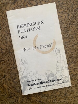 Republican Party Platform 1964 Booklet 30p. July 14, 1964 | eBay