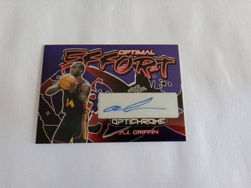 2023 LEAF OPTICHROME AJ GRIFFIN ROOKIE/RC AUTO #5/5 Optimal Effort 🔥 | eBay