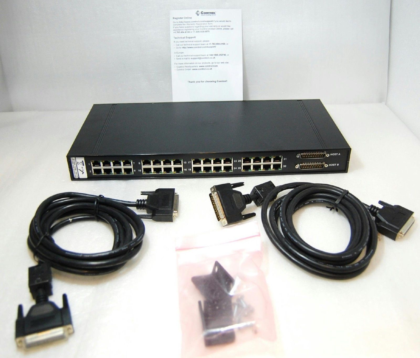 New Comtrol 30000178 Rocketport RM32-RJ45/232 32Port Retail Boxed (3 ...