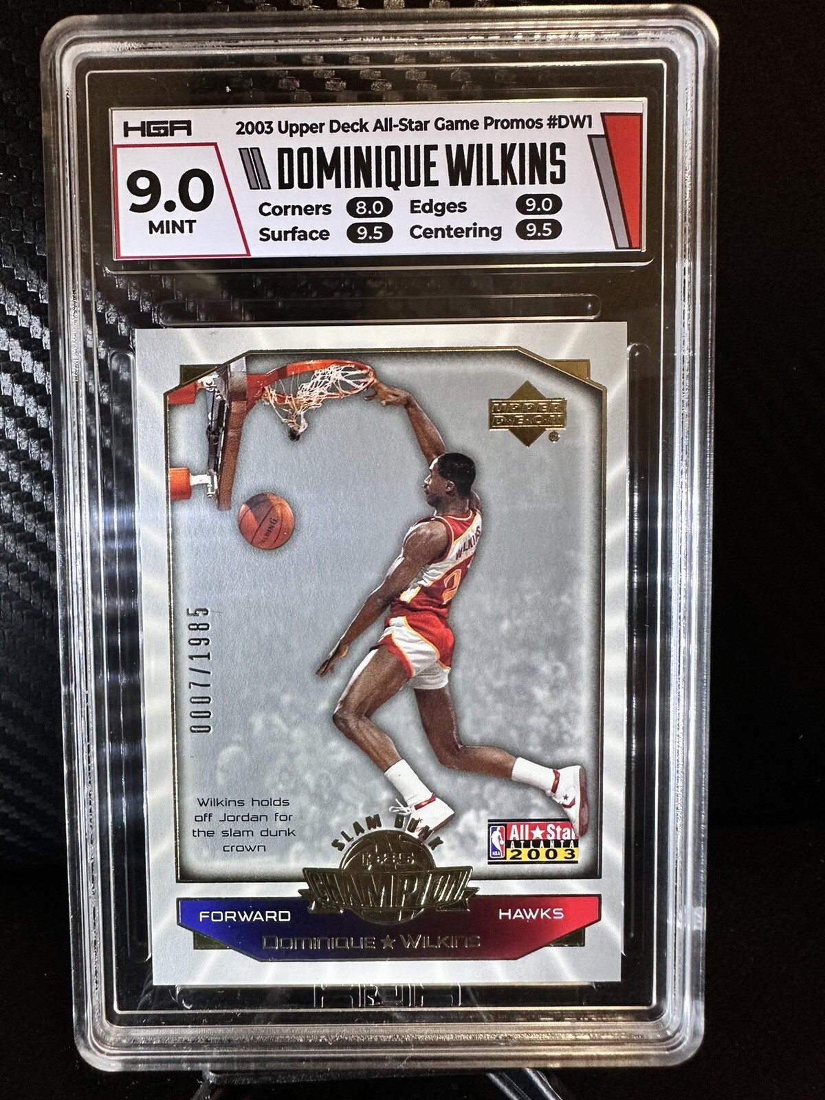 Dominique Wilkins Upper Deck Slam Dunk Champion Card DW1 /1985 2003 All ...