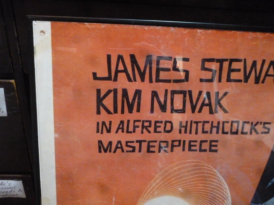 Very RARE! VERTIGO - ORIGINAL 1987 MOVIE POSTER - ALFRED HITCHCOCK ...