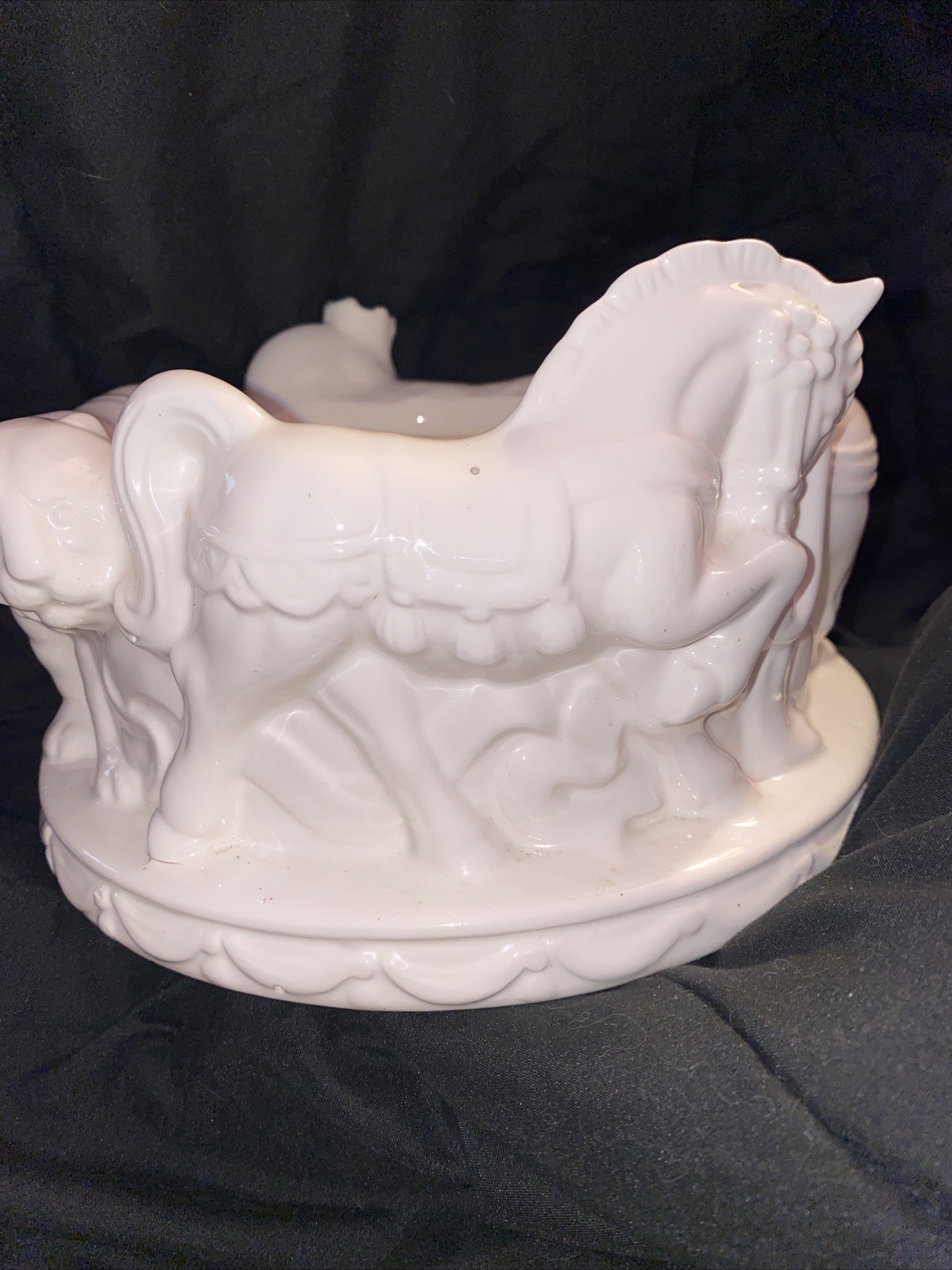 Rare Carousel Planter Horse Lion Swan Tiger Vintage | eBay
