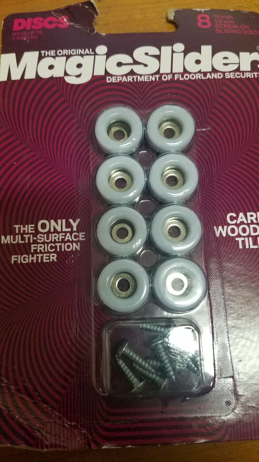 ROUND MAGIC SLIDER 8- 3/4inch 19mm SCREW -ON SLIDING DISCS-slide ...