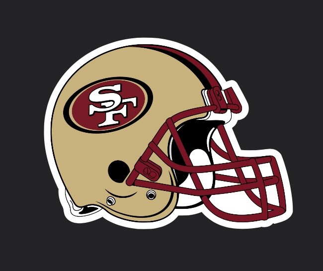 SAN FRANCISCO 49ERS Logo Sticker Bat Stickers Car NFL Football Decal | eBay