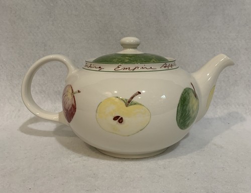 Royal Stafford APPLE Tea Pot 4 Cups Red Green Yellow Fruit, White ...